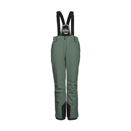 Skihose Killtec "KSW 249 WMN SKI PNTS", Damen, Gr. 36, Normalgr&ouml;&szlig;en, grau (graugr&uuml;n), Obermaterial: 100% Polyester.Futter: 100% Polyester.F&uuml;llung: 100% Polyester, Hosen Skihose, Wasser- und winddicht, abnehmbare Tr&auml;ger, verstellbare Taille