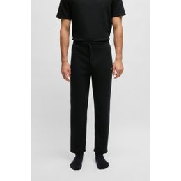 Pyjamahose BOSS "Waffle Pants", Herren, Gr. XXL, N-Gr, schwarz (schwarz 001), Jersey, Obermaterial: 60% Baumwolle, 40% Polyester, lang, Hosen Pyjamahose