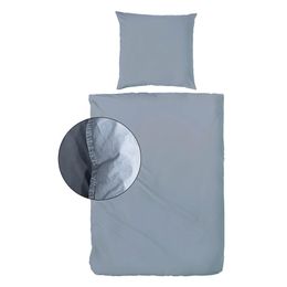Renforce Bettw&auml;sche stonewashed denim 155x220 cm