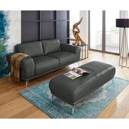 2-Sitzer W.Schillig "montanaa bequem, Federkernunterfederung, elegant & edel, Breite 192cm", grau (anthrazit z69), B:192cm H:78cm T:94cm, Longlife Xtra-Leder Z59: Glattleder mit modischer Pr&auml;gung. Hautst&auml;rke 0, 9 - 1, 1 mm.;Longlife Xtra-Leder Z69: Das feinnarbige, gedeckte Softleder Z69 besticht durch seine au&szlig;ergew&ouml;hnliche Weichheit im trendigen &raquo;Vintage-Look&laquo;, Hautst&auml;rke 0, 9 - 1, 1 mm, Sofas, 