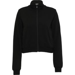 Allwetterjacke Urban Classics "Urban Classics Ladies Light Terry Track Jacket", Damen, Gr. 4XL, schwarz, 70% Baumwolle, 30% Polyester, unifarben, normal, amerikanischer Ausschnitt, Jacken