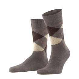 Socken Burlington "Preston", Herren, Gr. 40-46, braun, Baumwollmischung, Argyle-Muster, Socken Socken, Einheitsgr&ouml;&szlig;e 40-46, Argyle-Muster, weiche Haptik