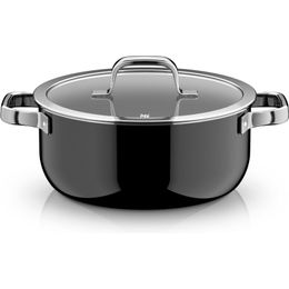 Bratentopf WMF "Fusiontec Mineral Pro", schwarz, B:27cm H:16,5cm L:32cm &Oslash;:24cm, T&ouml;pfe, Bratentopf, kratzfeste Oberfl&auml;che, w&auml;rmereduzierende Hohlgriffe, Made in Germany