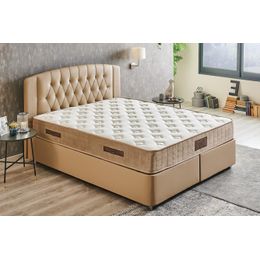 Bonnellfederkernmatratze Yatas Bedding "Majest&auml;t Luxus, Matratze 90x200, 140x200 cm & weitere Gr&ouml;&szlig;en", transparent, B:180cm H:30cm L:200cm, Bezug: 74% Viskose, 26% Polypropylen, Matratzen, H3, wendbar, ergonomisch, atmungsaktiv