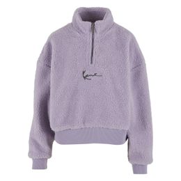 Sweater Karl Kani "Karl Kani KK Metal Signature Teddy Troyer", Damen, Gr. L, lila, 100% Polyester, Sweatshirts Sweater