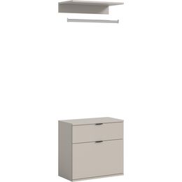 Garderoben-Set Home Affaire "TRONDHEIM, 3-teilig, Breite 61 cm, Zwischenbauelement", kaschmir, B:61cm H:62cm T:34cm, Holzwerkstoff, Kastenm&ouml;bel-Sets, Kommode, Kleiderstange, Ablageboden