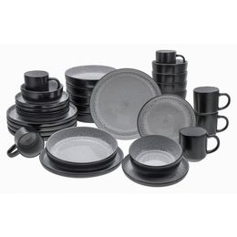 Creatable Kombiservice, Hellgrau, Keramik, 30-teilig, 300 ml, lebensmittelecht, Essen & Trinken, Geschirr, Geschirr-Sets, Kombiservice