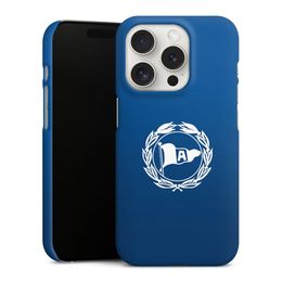 DeinDesign iPhone 15 Pro Handy Premium Case Smartphone Handyh&uuml;lle Schutzh&uuml;lle matt Arminia Bielefeld Soccer Official Licensed Product Premium Case