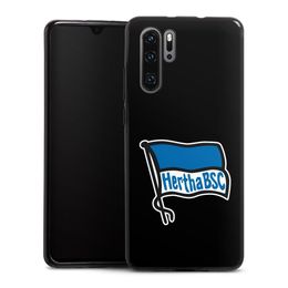 DeinDesign Huawei P30 Pro Handy Silikon H&uuml;lle Case schwarz Handyh&uuml;lle Official Licensed Product Logo Hertha Bsc
