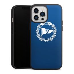 DeinDesign iPhone 13 Pro Max Handy Premium Silikon H&uuml;lle Handyh&uuml;lle schwarz Case Arminia Bielefeld Soccer Official Licensed Product Silikon Premium Case