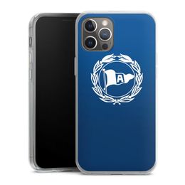 DeinDesign iPhone 12 Pro Max Handy Silikon H&uuml;lle Case transparent Handyh&uuml;lle Arminia Bielefeld Soccer Official Licensed Product Silikon Case