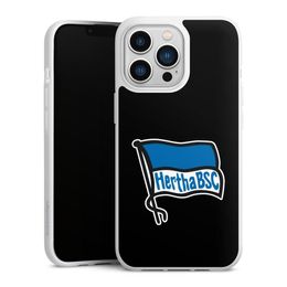 DeinDesign iPhone 13 Pro Handy Silikon H&uuml;lle Case wei&szlig; Handyh&uuml;lle Official Licensed Product Logo Hertha Bsc Silikon Case