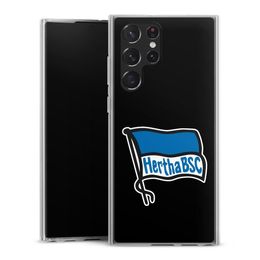 DeinDesign Galaxy S22 Ultra Handy Silikon H&uuml;lle Case transparent Handyh&uuml;lle Official Licensed Product Logo Hertha Bsc Silikon Case
