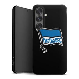 DeinDesign Galaxy S25 Handy Premium Case Smartphone Handyh&uuml;lle Schutzh&uuml;lle gl&auml;nzend Official Licensed Product Logo Hertha Bsc Premium Case