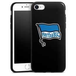 DeinDesign iPhone SE (2022) Handy Slim Case extra d&uuml;nn Silikon Handyh&uuml;lle schwarz H&uuml;lle Hertha Bsc Logo Official Licensed Product Silikon Slim Case