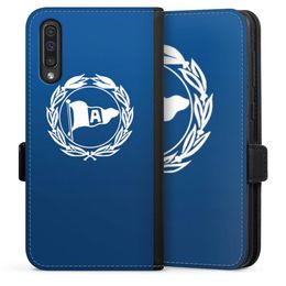 DeinDesign Galaxy A50 Handy Klapph&uuml;lle Handyh&uuml;lle aus Kunst Leder schwarz Flip Case Arminia Bielefeld Soccer Official Licensed Product Sideflip mit Lasche