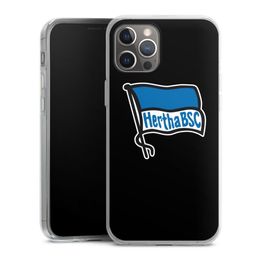 DeinDesign iPhone 12 Pro Max Handy Silikon H&uuml;lle Case transparent Handyh&uuml;lle Official Licensed Product Logo Hertha Bsc Silikon Case