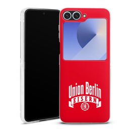 DeinDesign Galaxy Z Flip 7 FE Handy Hard Case Schutzh&uuml;lle transparent Smartphone Handy H&uuml;lle Fcu Official Licensed Product 1. Fc Union Berlin Hard Case