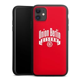 DeinDesign iPhone 11 Handy Premium Silikon H&uuml;lle Handyh&uuml;lle schwarz Case Fcu Official Licensed Product 1. Fc Union Berlin Silikon Premium Case