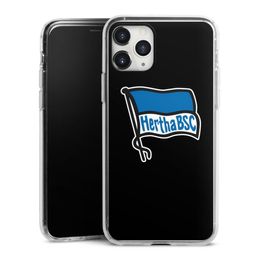 DeinDesign iPhone 11 Pro Max Handy Silikon H&uuml;lle Case transparent Handyh&uuml;lle Official Licensed Product Logo Hertha Bsc Silikon Case