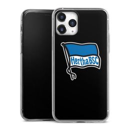 DeinDesign iPhone 11 Pro Handy Slim Case Silikon Handyh&uuml;lle transparent H&uuml;lle extra d&uuml;nn Official Licensed Product Logo Hertha Bsc Silikon Slim Case