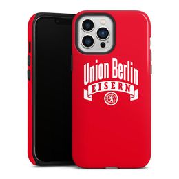 DeinDesign iPhone 13 Pro Max Handy Panzer Handyh&uuml;lle robuste Outdoor H&uuml;lle Schutzh&uuml;lle gl&auml;nzend Fcu Official Licensed Product 1. Fc Union Berlin Tough Case