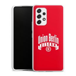 DeinDesign Galaxy A53 5G Handy Silikon H&uuml;lle Case wei&szlig; Handyh&uuml;lle 1. Fc Union Berlin Official Licensed Product Fcu Silikon Case