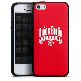 DeinDesign iPhone SE (2016-2019) Handy Silikon H&uuml;lle Case schwarz Handyh&uuml;lle 1. Fc Union Berlin Official Licensed Product Fcu