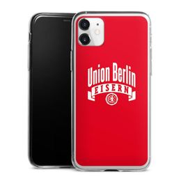 DeinDesign iPhone 11 Handy Slim Case Silikon Handyh&uuml;lle transparent H&uuml;lle extra d&uuml;nn Fcu Official Licensed Product 1. Fc Union Berlin Silikon Slim Case