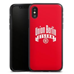 DeinDesign iPhone X Handy Silikon H&uuml;lle Case schwarz Handyh&uuml;lle Fcu Official Licensed Product 1. Fc Union Berlin