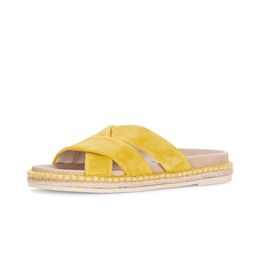 Pantolette Gabor "Pantolette", Damen, Gr. 37, gelb, Schuhe Pantolette