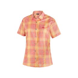 Funktionsbluse Maier Sports "Philina", Damen, Gr. 40, hellrot, 85% Polyester, 15% Viscose, Blusen, Damen Bluse, leichte Kurzarmbluse, Blusen-Shirt, Karobluse, Reg Fit