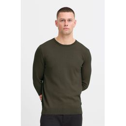 Strickpullover Blend "BHPullover", Herren, Gr. L, forest night, Feinstrick, 78% Viskose, 22% Polyester, unifarben, slim fit normal, Rundhals, Pullover Strickpullover, Stilvoller Strickpullover