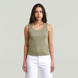 G-Star Raw Ripptanktop G-STAR "Slim Rib Tank wmn", Damen, Gr. M (38), lt orphus, Feinripp, Obermaterial: 98% Baumwolle, 2% Elasthan, unifarben, slim fit h&uuml;ftlang, Rundhals, Tops, aus Baumwolle mit Stretch