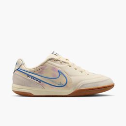 Fu&szlig;ballschuh Nike "TIEMPO STREETGATO PRM", Herren, Gr. 40,5, coconut milk, blau crystal, gum med braun, Leder, Synthetik, Schuhe Fu&szlig;ballschuh, F&uuml;r den Einsatz auf Hart- und Hallenpl&auml;tzen und auf der Stra&szlig;e