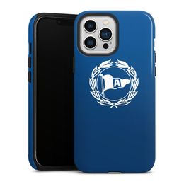 DeinDesign iPhone 13 Pro Max Handy Panzer Handyh&uuml;lle robuste Outdoor H&uuml;lle Schutzh&uuml;lle gl&auml;nzend Arminia Bielefeld Soccer Official Licensed Product Tough Case