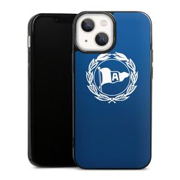 DeinDesign iPhone 13 Mini Handy Slim Case extra d&uuml;nn Silikon Handyh&uuml;lle schwarz H&uuml;lle Arminia Bielefeld Soccer Official Licensed Product Silikon Slim Case