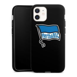 DeinDesign iPhone 12 Handy Silikon H&uuml;lle Case schwarz Handyh&uuml;lle Official Licensed Product Logo Hertha Bsc