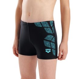 Badehose arena "B arena KIKKO SWIM SHORT", Jungen, Gr. 164 (158), N-Gr, schwarz (schwarz, water), Obermaterial: 80% Polyamid, 20% Elasthan, Badehosen Badehose