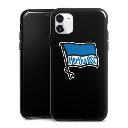 DeinDesign iPhone 11 Handy Silikon H&uuml;lle Case schwarz Handyh&uuml;lle Official Licensed Product Logo Hertha Bsc