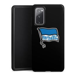 DeinDesign Galaxy S20 FE 5G Handy Panzer Handyh&uuml;lle robuste Outdoor H&uuml;lle Schutzh&uuml;lle gl&auml;nzend Hertha Bsc Logo Official Licensed Product Tough Case