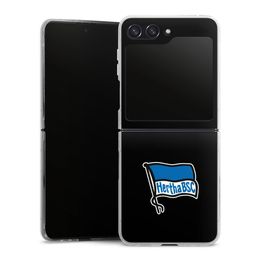 DeinDesign Galaxy Z Flip 5 Handy Hard Case Schutzh&uuml;lle transparent Smartphone Handy H&uuml;lle Logo Official Licensed Product Hertha Bsc Hard Case