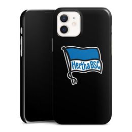 DeinDesign iPhone 12 Handy Premium Case Smartphone Handyh&uuml;lle Schutzh&uuml;lle gl&auml;nzend Official Licensed Product Logo Hertha Bsc Premium Case