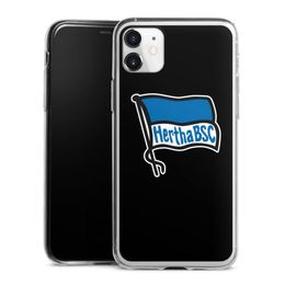 DeinDesign iPhone 11 Handy Slim Case Silikon Handyh&uuml;lle transparent H&uuml;lle extra d&uuml;nn Hertha Bsc Logo Official Licensed Product Silikon Slim Case