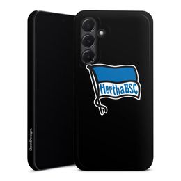 DeinDesign Galaxy A35 5G Handy Premium Case Smartphone Handyh&uuml;lle Schutzh&uuml;lle gl&auml;nzend Official Licensed Product Logo Hertha Bsc Premium Case