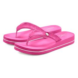Badezehentrenner Venice Beach "Sandale, Badeschuh, Badelatsche, Flip Flop, Badeschlappe, Pantolette", Damen, Gr. 41, pink, Obermaterial: 100% Textilmaterial. Decksohle: 100% Synthetik. Futter: 100% Textilmaterial. Laufsohle: 100% Synthetik, Glitzer, unifarben, Schuhe, Zehentrenner mit wasserabweisender und leichter Sohle VEGAN, Topseller