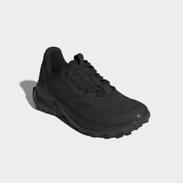 Wanderschuh adidas terrex "TRAILMAKER 2.0 LEATHER", Herren, Gr. 41, schwarz (core schwarz, core schwarz, grau four), Leder, Textil, Schuhe Wanderschuh, aus Leder