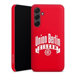 DeinDesign Galaxy A35 5G Handy Premium Case Smartphone Handyh&uuml;lle Schutzh&uuml;lle gl&auml;nzend Fcu Official Licensed Product 1. Fc Union Berlin Premium Case