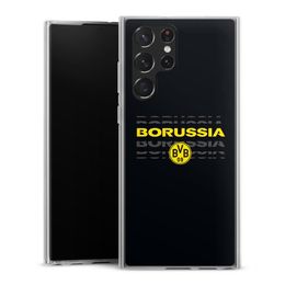 DeinDesign Galaxy S22 Ultra Handy Silikon H&uuml;lle Case transparent Handyh&uuml;lle Official Licensed Product Bvb Borussia Dortmund Silikon Case