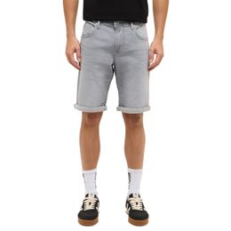 Slim-fit-Jeans Mustang "Herren Style Chicago Shorts Z", Herren, Gr. 30, 403 grau, Denim/Jeans, 82% Baumwolle, 17% Polyester, 1% Elasthan, unifarben, slim fit, Jeans Slim-fit-Jeans